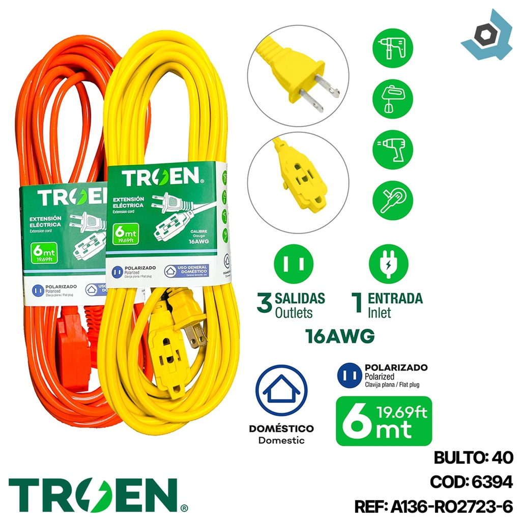 EXTENSION ELECTRICA TROEN 6M | Litani Import Export